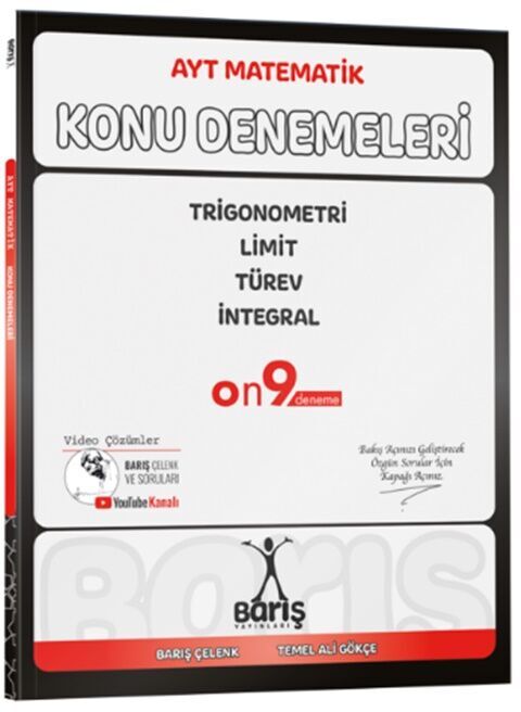 Barış Yayınları AYT Matematik Trigonometri Limit Türev İntegral Konu Denemeleri,Kitapİşler ...