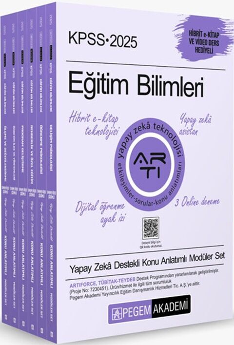 Pegem Yayınları 2025 KPSS Eğitim Bilimleri Konu Anlatımlı Modüler Set ...