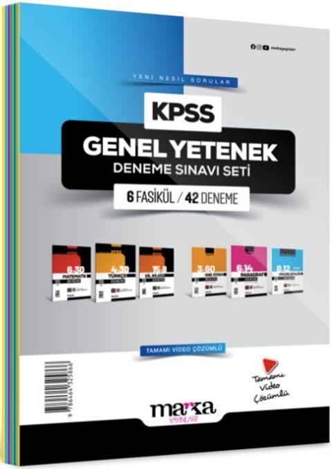 Marka Yayınları KPSS Genel Yetenek Deneme Sınavı Seti 6 Fasikül 42 ...