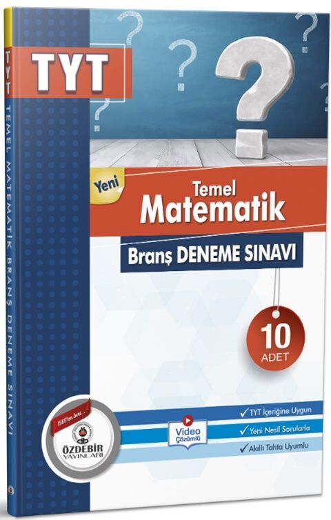Özdebir Yayınları TYT Temel Matematik 10 lu Branş Deneme Sınavı,Kitapİşler - İşler Kitabevleri ...