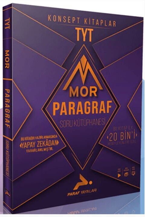Paraf Yayınları TYT Paragraf Mor Soru Kütüphanesi,Kitapİşler - İşler ...