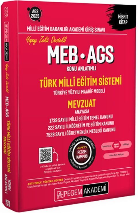 Pegem Yayınları 2025 MEB AGS Türk Milli Eğitim Sistemi Mevzuat Konu Anlatımlı,Kitapİşler - İşler ...