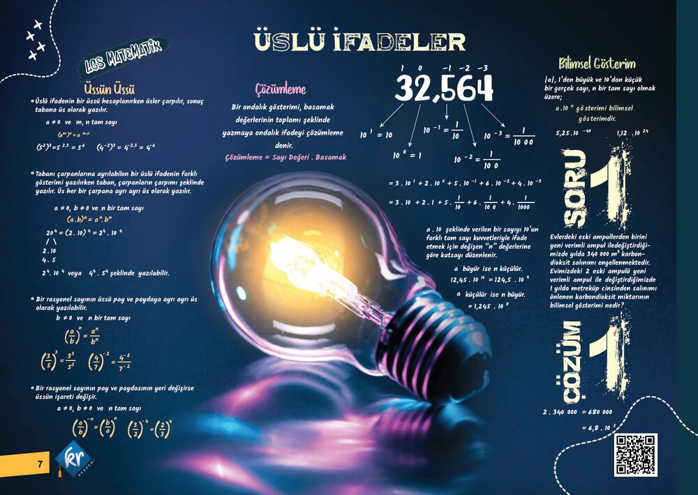 KR Akademi 8. Sınıf LGS Matematik Poster Notlar,Kitapİşler - İşler ...